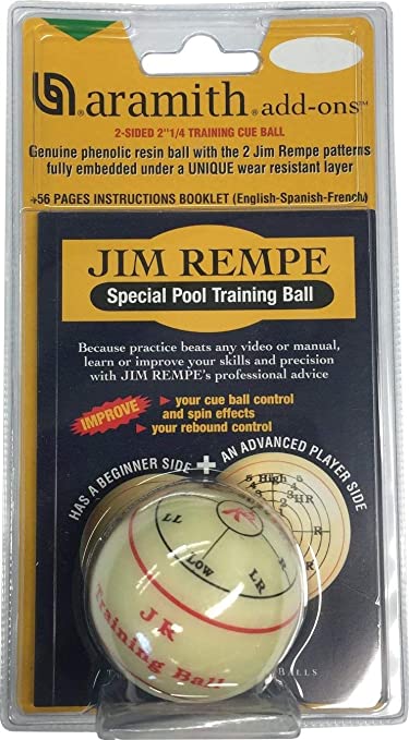 Pool Training Ball - Pool Training Cue Ball - CutShots Aim Trainer